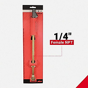 Milton S-693-12 1/4" FNPT Extended Reach Dual Head Air Chuck,Bronze