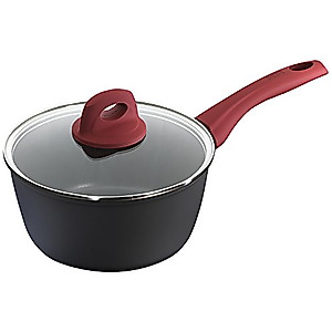Bialetti Simply Italian Nonstick Covered Sauce Pan, 2.75 quart, Multicolored