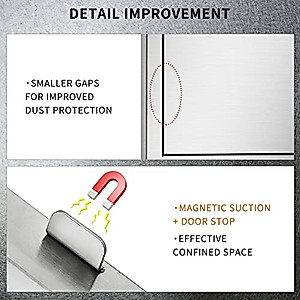 HONYTA Double Access Door 24W x 24H Inch, Stainless Steel BBQ Double Access Door Vertical to The Wall, Indoor Kitchen and Outdoor Kitchen Door for BBQ Island, Outdoor Kitchen Storage