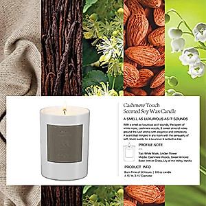 ESNA HOME Leblanc Cashmere Touch Luxury Aromatherapy Scented Candles | Essential Oils All Natural Soy Candles Mother’s Day Ideas Love | 8.8oz 50 Hours Clean Burning | Votive Candle with Premium Box