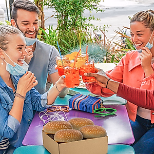 MT Products Large Paper Stadium Food Tray - Pack of 20 Pop-Up Kraft Movie Snack Boxes - Made in the USA