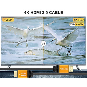 WEIMEI 100 Feet 4K HDMI Cable 2.0 HDMI Cord 100ft with IC Booster Support 4K@60Hz UHD 2160P Ethernet 3D ARC with Gold-Plated Connector and Bare Copper Conductor (from 6ft to 100 ft for Choices)