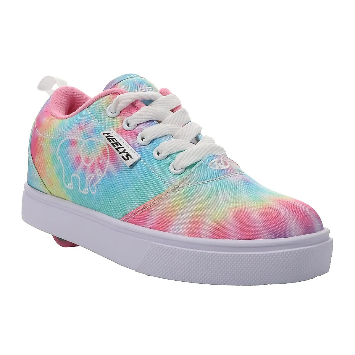 HEELYS Youth Girls Pro 20 Prints Ivory Ella Wheels Skate Sneaker Shoes (2, Tie-dye/Multi, Numeric_2)