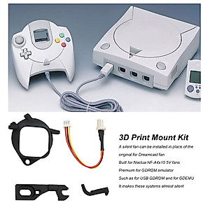 Mini Fan 3D Print Mount Kit, Stable Console Brushless Mount Professional Keep Silent for Game Controller