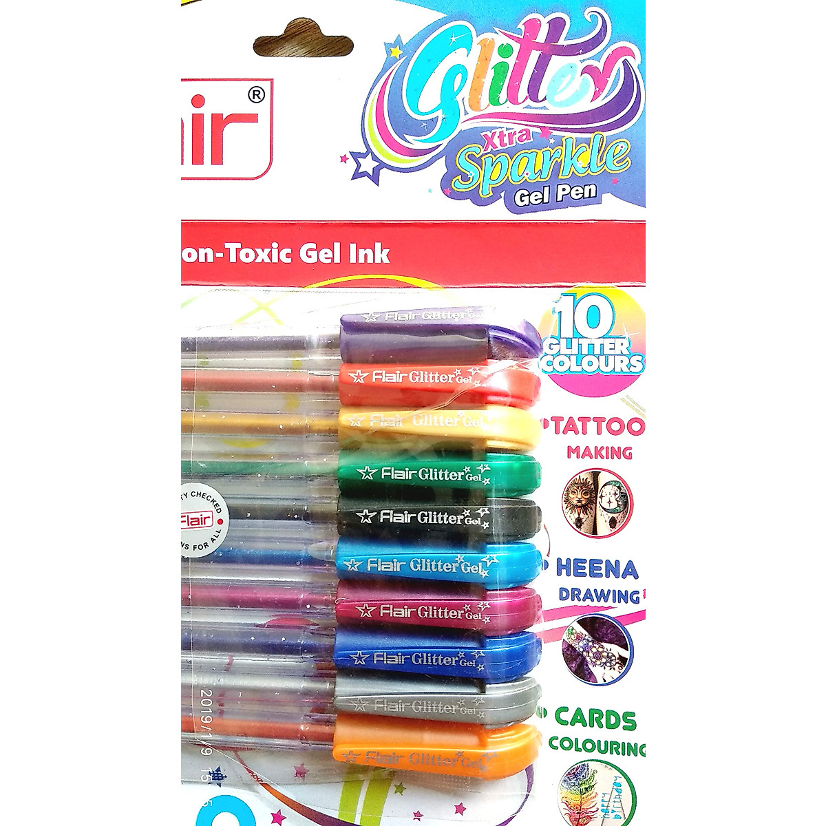 Xtra Sparkle Glitter Gel 10 Colours Xtra Sparkle Gel Pen by Flair