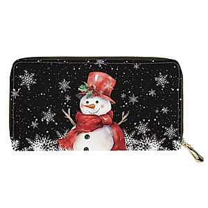 Freewander Women Cute Long Purse Moneybag Card Cash Coin Holder Zipper Around Wallet, Cow and Sunflower Print