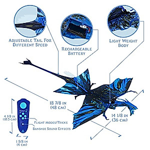 Zing Avatar Banshee - Remote Control Flying Smart Mini Drone-Tech Toy with Sounds - Great Starter RC Toy for Boys and Girls (Deluxe - Blue)