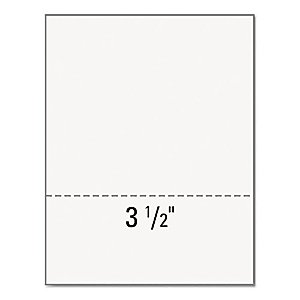 PrintWorks Professional 3 1/2" Perforated Paper, 500 Sheets, 20 lb, White (04128)
