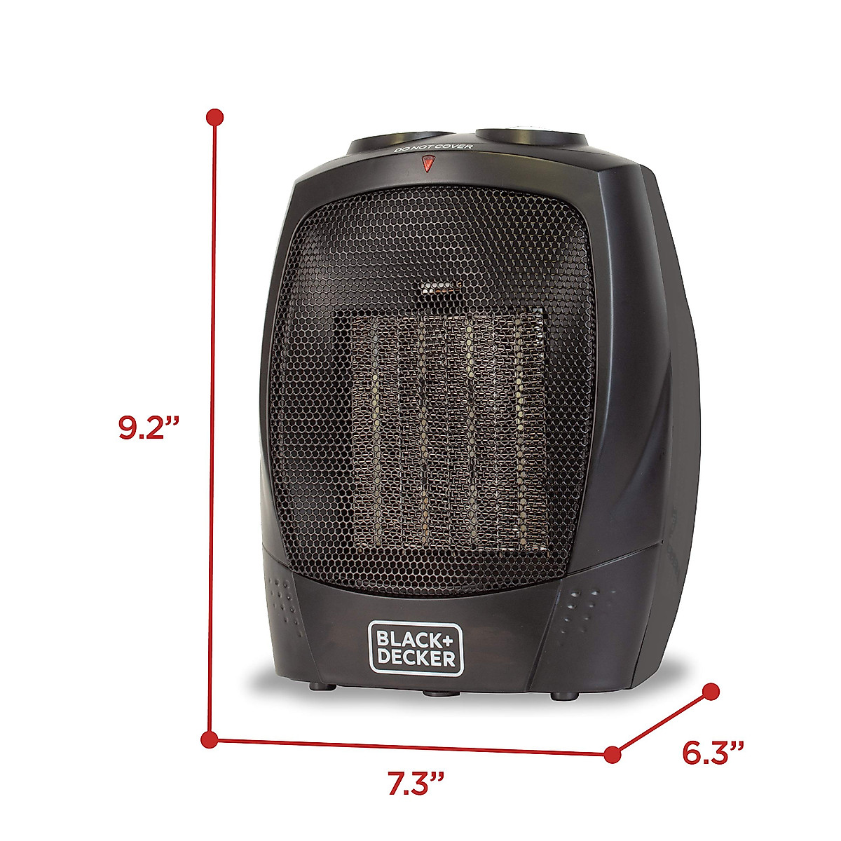 BLACK+DECKER Portable Space Heater, 1500W Room Space Heater with Carry Handle for Easy Transport