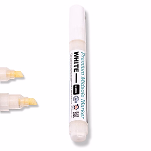 Wilkins Premium Midsole Marker for Customization Paint on Leather, Suede, Fabric and Soft Foam for 2-4 Pair of Shoes (White)