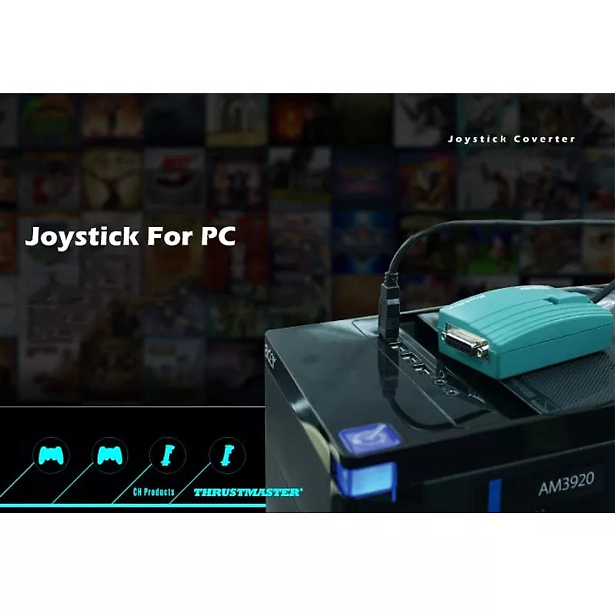 NAKVMN 15 Pin to USB Adapter Female Midi Joystick Old Gameport Joystick on Windows 11 10 8 7 Gameport to USB Nest Retro Joystick Controllers Nest Converter