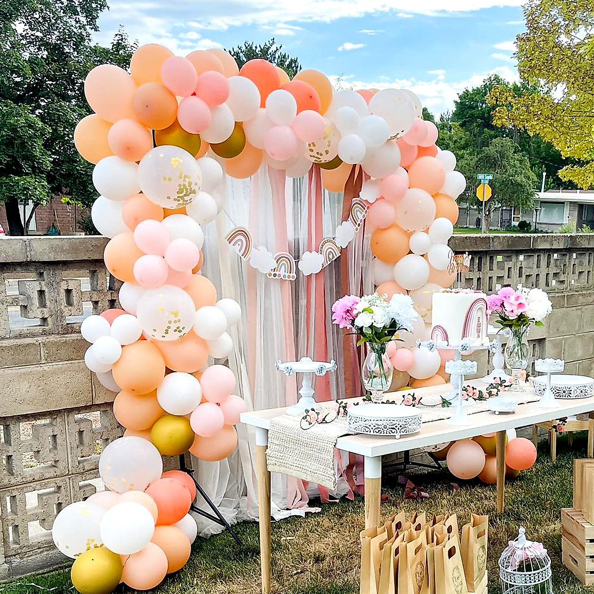 KIMCOME Balloon Arch Kit Balloon Decorating Strip Kit for Garland, 32.8 Feet Balloon Tape Strip, 200 Dot Glue Point Stickers for Party Wedding Birthday Baby Shower Decorations (Upgraded Version)