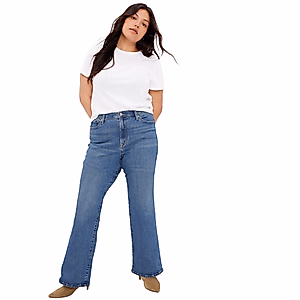 GAP Womens High Rise Flare Jeans, Dark Wash, 32 Regular US