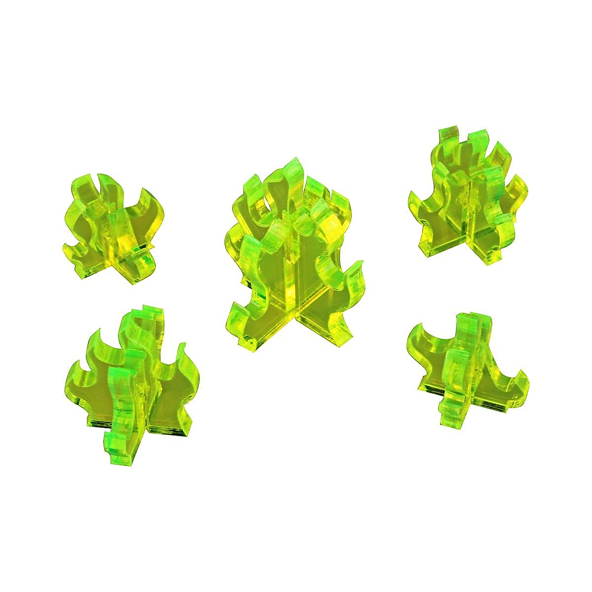 LITKO Flame Marker | Fire Spell Effect Indicator | Plasma | Toxic | Inferno | Blast | Compatible with Dungeons & Dragons, Pathfinder & Tabletop Wargames (Fluorescent Green, Variety Pack)