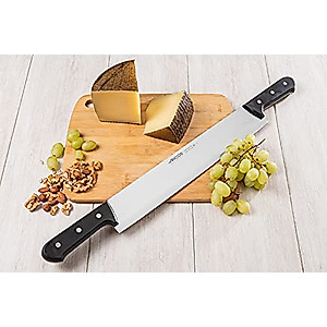 ARCOS Cheese Knife 16 Inch Nitrum Stainless Steel and 400 mm blade. 1150 gr. Ergonomic Polyoxymethylene POM Handle. Series Universal. Color Black