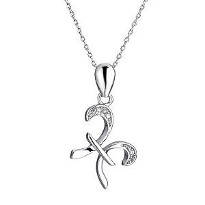Pisces Pendant Necklace 925 Sterling Silver Zodiac Sign Constellation Horoscope Necklace with Cubic Zirconia