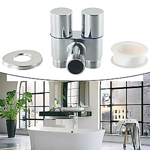 G12 1-In-2-Out Dual Control Valve, held Bidet Sprayer for Toilet, Mini Toilet Faucet Sprayer Kit Butt Washer, Hand Shower Bidet Attachment for Machine and Toilet.