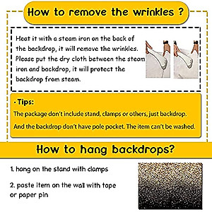 Vinyl 8X6FT Gold and Black Photography Backdrop Sequin Spot Bokeh Starry Sky Background Supplies Wedding Baby Portrait Shooting Photo Booth Props