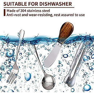 Charcuterie Accessories(25 Psc), Cheese Spreaders For Charcuterie Board, Mini Serving Spoons, Blank Toothpick Flags，Bowl For Christmas Pastry Making，forks And Mini Serving Tongs