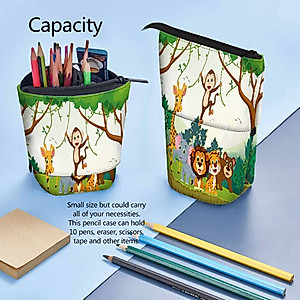 Swono Statue Of Liberty Pencil Case New York City Freedom Doodles Standing Pencil Case Pencil Holder Pencil Pouch Cosmetics Pouch Makeup Office Bag Colorful