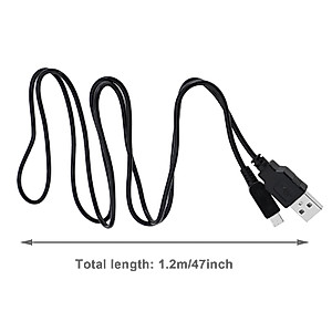 The Lord of the Tools 2Pcs USB Power Charger Cable Cord Replacement Compatible with Nintendo DSI/ 3DS/ 3DS XL/New 3DS / New 3DS XL/3DS LL USB Charging Cord Black