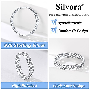 Skin-Friendly Knot Band Ring Sterling Silver Eye-catching Wedding Jewelry for Female with Gift Packaging