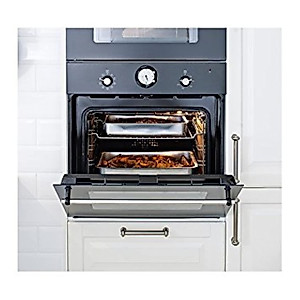 IKEA 9789178905638 KONCIS Roasting pan with grill rack, stainless steel (1, 16x13), Gray