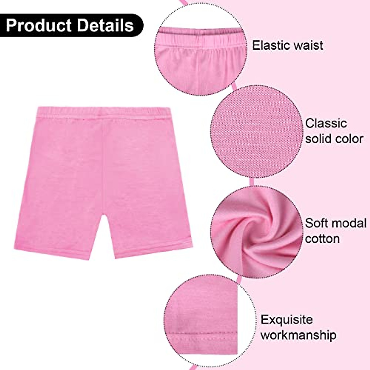 Resinta 6 Pack Dance Shorts Girls Bike Short Breathable and Safety 6 Color