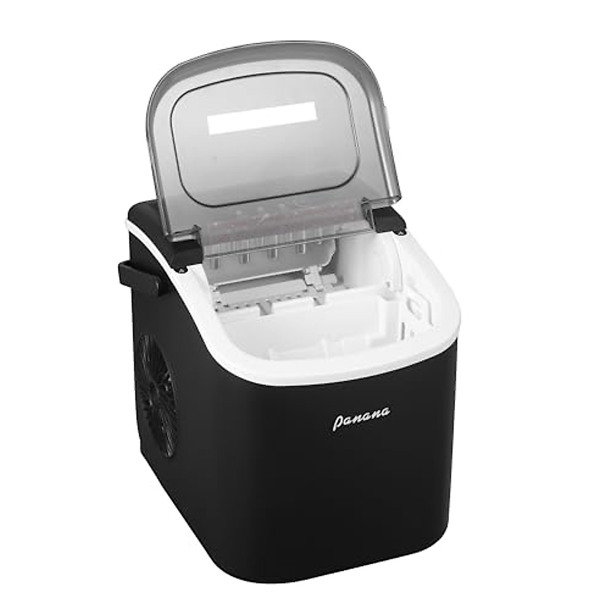 Panana Countertop Ice Makers,Automatic Clean,Portable Ice Maker 9 Bullet Ice Ready in 7-12min,26.5lbs/24H,for Home/Kitchen/Office/Party,Black