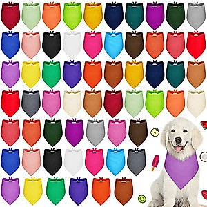 60 Pcs Dog Bandanas Bulk Heat Transfer Dog Bibs Sublimation Dog Bandana Blank DIY Triangle Washable Dog Bibs Scarfs Adjustable Pet Bandana Kerchief Apparel Accessories for Dog Puppy Cat Pet (L Size)
