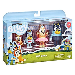 Bluey - The Show - 4-Pack, Bingo, Chilli & Bandit 2.5-3 inch Figures