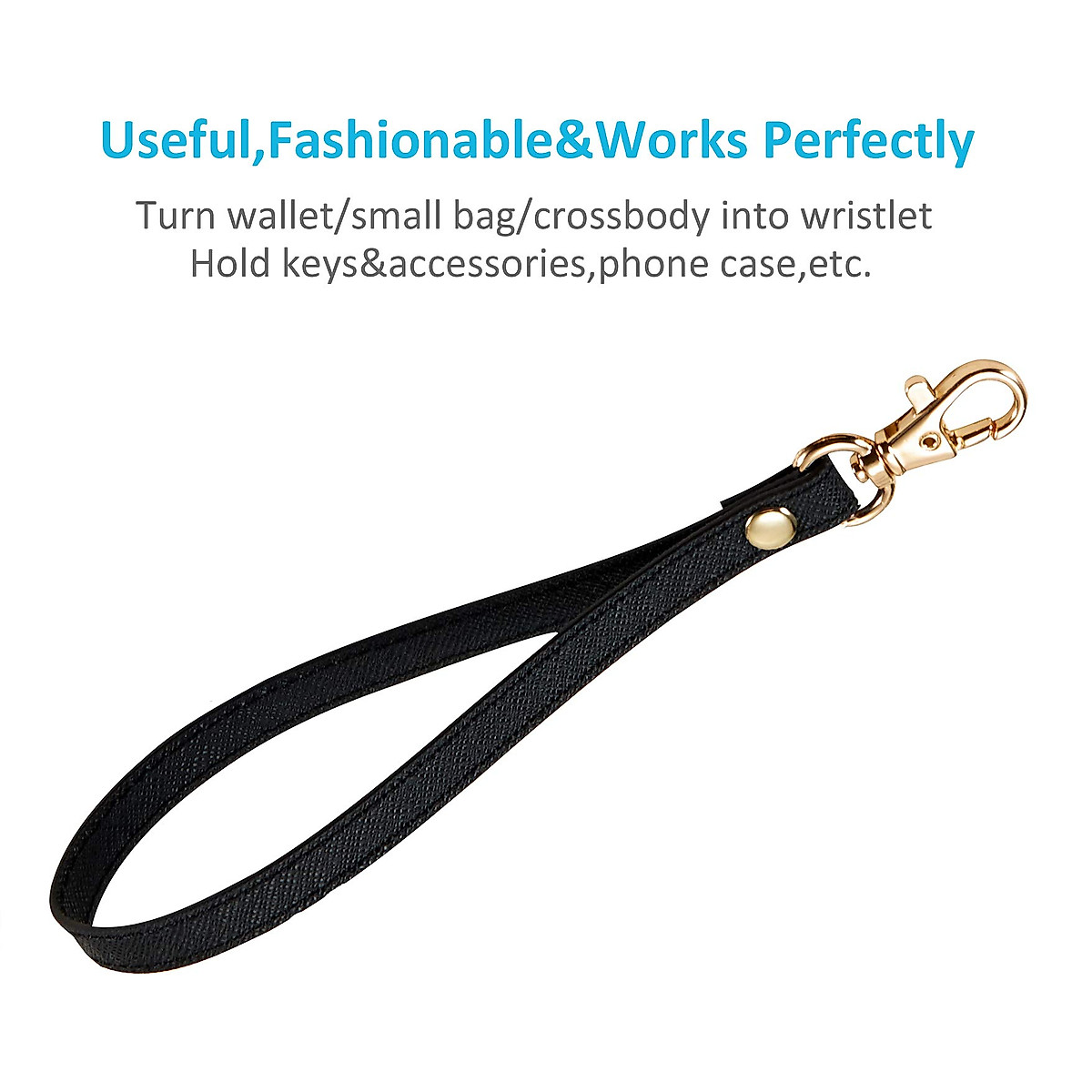 UTreers Wristlet KeyChain Strap for Wallets Bag Keys Phone Case Wristlet Strap Genuine Leather Strong&Sturdy