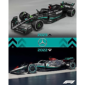 JODIYAAH 1/43 Bburago 1:43 Mercedes-AMG Petronas F1 Team W14 2023 44# Lewis Hamilton F1 63# George Russell Alloy Car Die Cast Model Collection Gift (W14 44#)