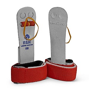 DGS US Glove Hot Shot Leather Cuff Hook & Loop Grips - Uneven Bar (00 (5 3/8"))