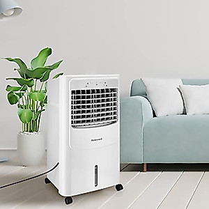 Honeywell 700 CFM Portable Indoor Evaporative Cooler, Humidifier, and Fan, Swamp Cooler for Rooms Up to 430 Sq. Ft.