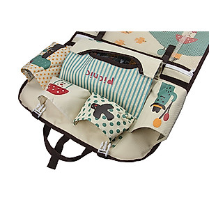 Cartoon Car Seat Back Organizers Large Capacity Car Seat Storage Bag Multifunctional Hanging Organizer Backseat Tissue Phone Water Bottle Storage Box Chair Back Stroller Hanging Bag Organizer Holder