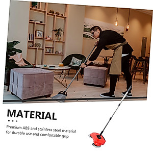 GRIRIW 3 1 Hand Push Sweeper for Home Cleaning (red) Floor