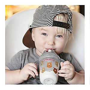 Nuby Tritan No Spill Flip N' Sip Twin Handle Printed Cup with 360 Weighted Straw