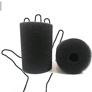 Qzbhct 2 Pack Foam Filter Sponges for Canister Filters and Aquaclear 70/110 Filters X-Large Overflow Filter Box Intake Round Pre-Filter 5.91" x 4.13"