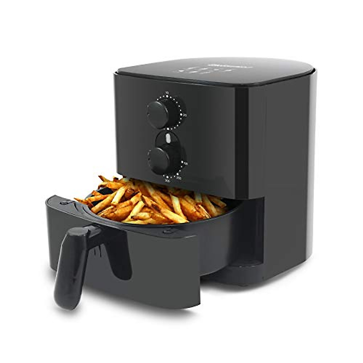Elite Gourmet EAF-3218 Personal 1.1Qt. Compact Space Saving Electric Hot Air Fryer Oil-Less Healthy Cooker, Timer & Temperature Controls