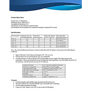 USM compatible RO membrane filter for GE FX12M, TFC-24, 24 GPD RO membrane filter for GE GXRM10RBL Reverse Osmosis systems