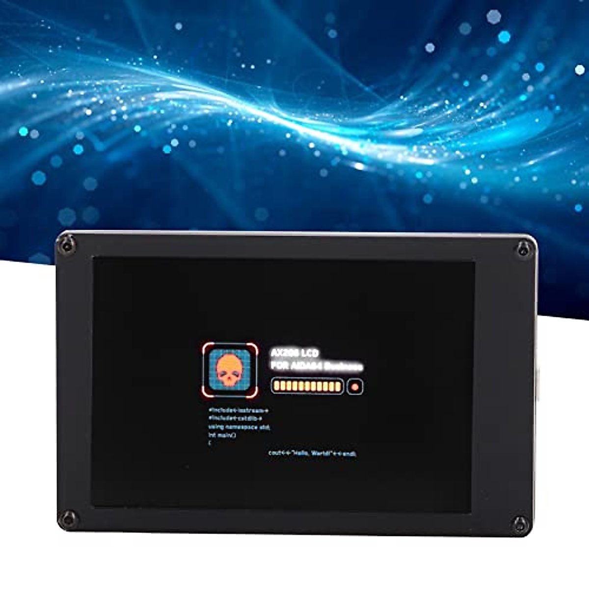 FECAMOS Mini LCD Display, 3.5in IPS Monitor Subscreen Easy to Install Standard Size High Resolution USB Connection for DIY Electronic Products