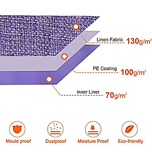 Polecasa 105L 2 Pack Extra Large Storage Bags with Strong Handles & Zippers & Lining, Heavy Duty Moving Bag, Waterproof Closet, Underbed Organizer for Bedding, Blanket, Pillow, No Smell, Purple