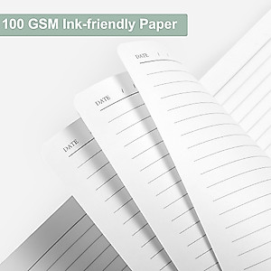 CAGIE Lined Journal Notebook for Women Men 320 Pages 100 Gsm Paper Thick Journaling Notebooks A5 Leather Journals for Writing Hardcover Journal Supplies for Work Note Taking Diary, 5.7x8.3 In, Green