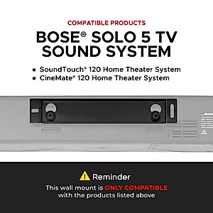 Solo 5 Wall Mount Kit for Bose Solo 5 Complete with All Mounting Hardware, Designed in The UK by Soundbass