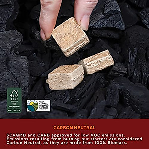 Fire & Flavor Biomass All-Natural Fire Starters - Eco-Friendly Fire Starters for Fireplaces, Campfires, Grills, and Wood Stoves - Odorless, Chemical-Free, and Clean-Burning Fire Starters