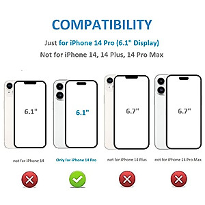 Onetop Compatible with iPhone 14 Pro Wallet Case with Card Holder, PU Leather Kickstand Card Slots Case, Double Magnetic Clasp and Durable Shockproof Cover 6.1 Inch (Black)