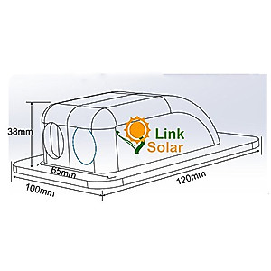 Link Solar Weatherproof ABS Solar Double Cable Entry Gland for All Cable Types 2mm² to 6mm² for Solar Project on Rv, Campervan, Boat