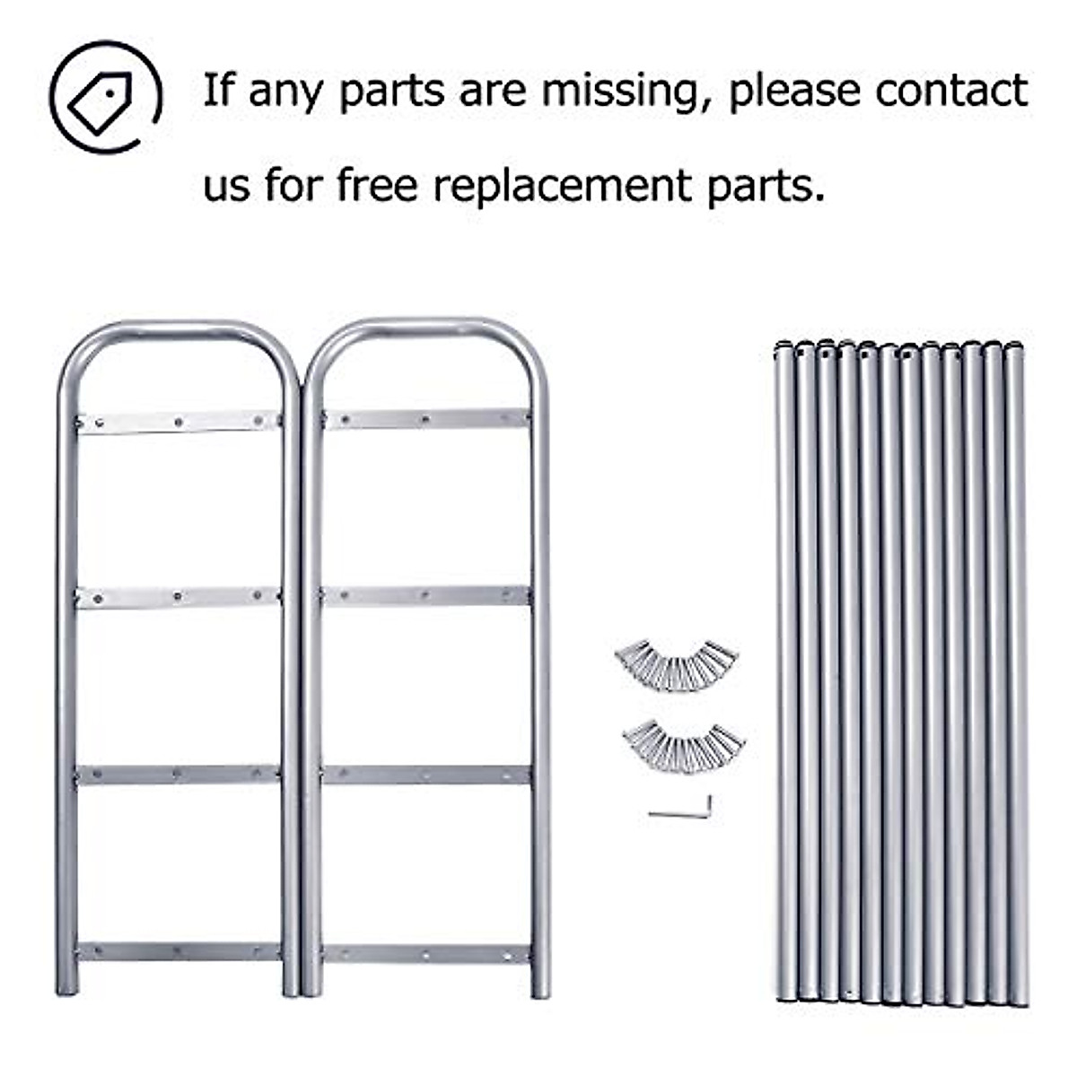 GEMITTO Shoe Rack Organizer for Closet Entryway, 4 Tiers Adjustable Heavy Duty Metal Shoe Storage Shelf, Large Enough for 20+ Pairs of Shoes (23.6"~41.7"x8.9"x24.2")(Silver)