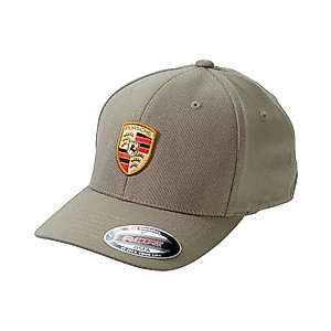 Porsche Grey Green Flexfit Baseball Cap